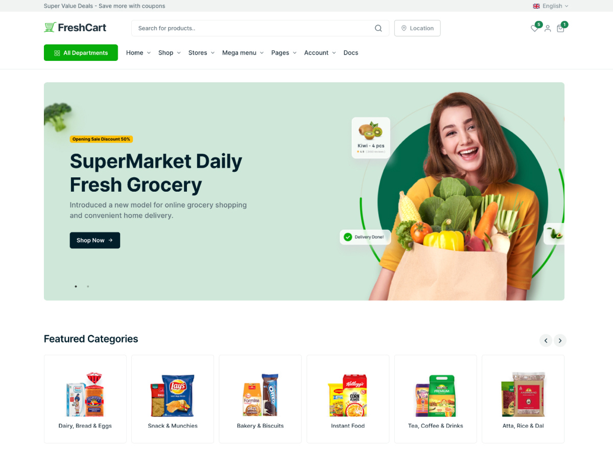 FreshCart ECommerce HTML Template Bootstrap Themes